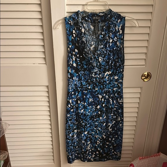 b. calm | Dresses | Blue Sequin Ruched Sheath Midi Dress | Poshmark